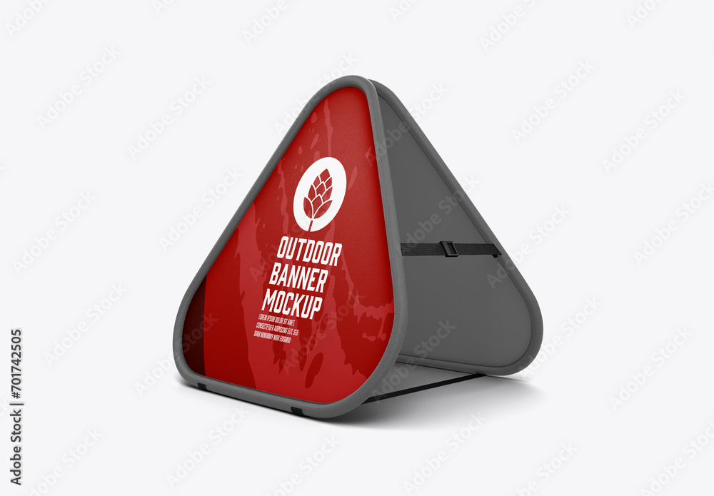 Triangle Pop-up Banner Mockup Stock Template | Adobe Stock