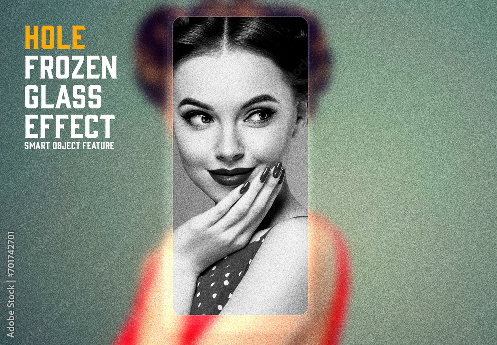 Hole Frozen Glass Effect Stock Template | Adobe Stock