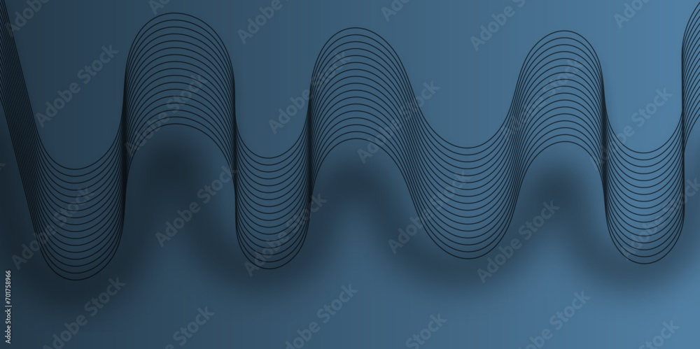 Abstract colorful wave and curve lines with technology background ...