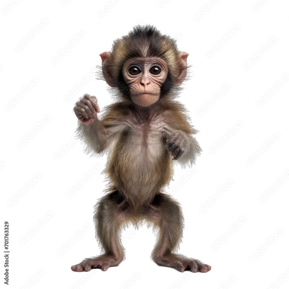 baby monkey are standing isolate on transparent background, png file ...
