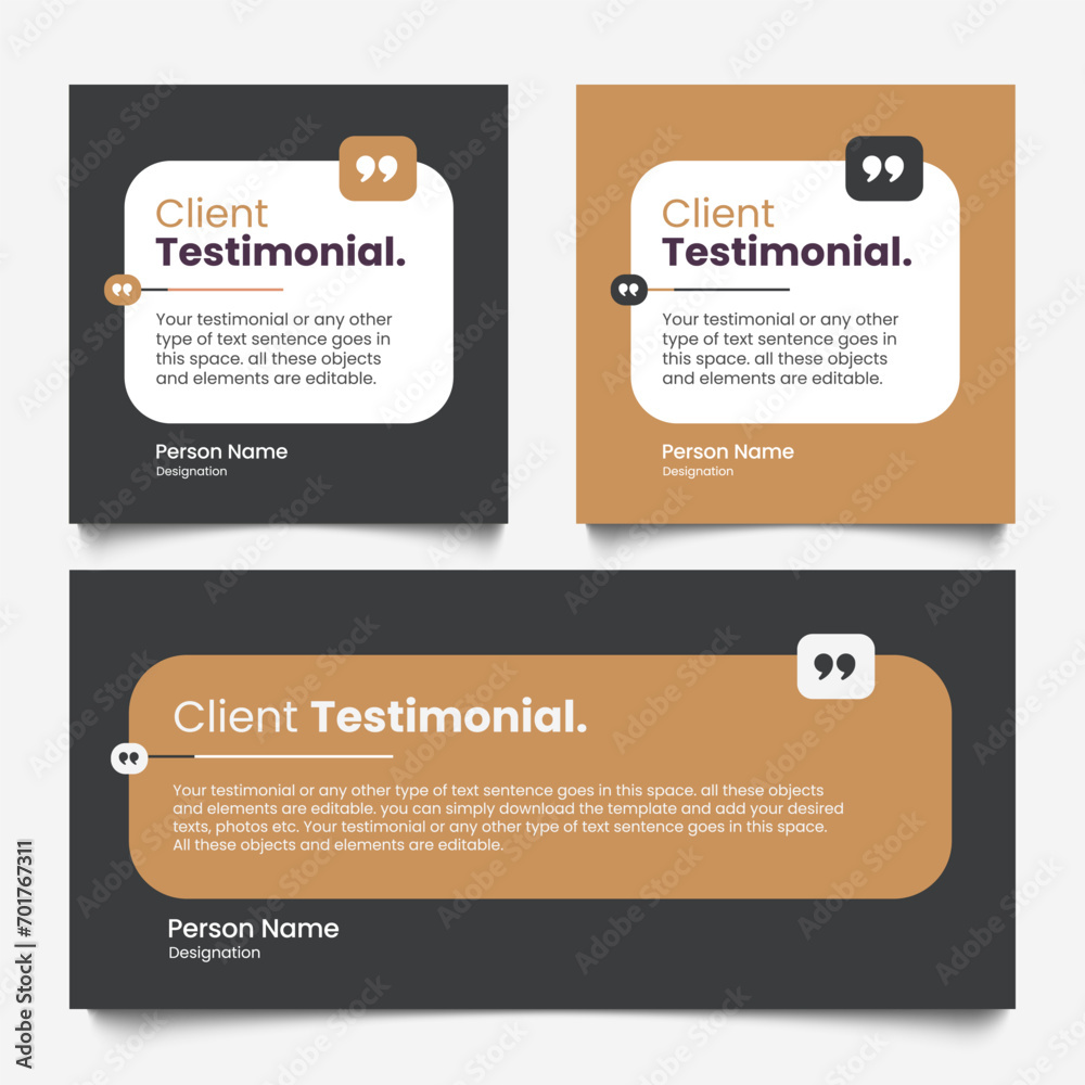 Vecteur Stock Creative Testimonial Template, Quote ,Empty space box ...
