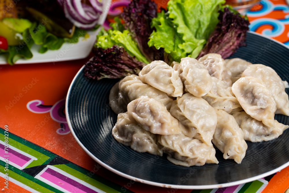 Tsagaan Sar table with Mongolian food, mongolian national food ...