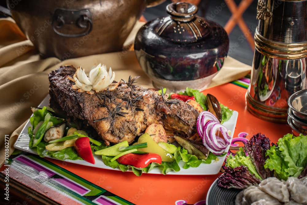 mongolian tsagaan sar food, mongolian lunar year meat food, national ...