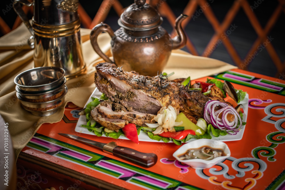 Foto de mongolian tsagaan sar food, mongolian lunar year meat food ...