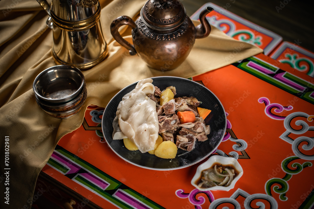 Foto de mongolian tsagaan sar food, mongolian lunar year meat food ...