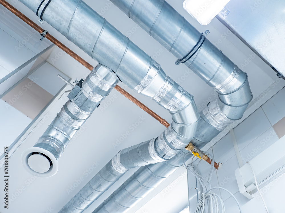 Fotka „Ventilation system. Pipes for air circulation. Ventilation ...