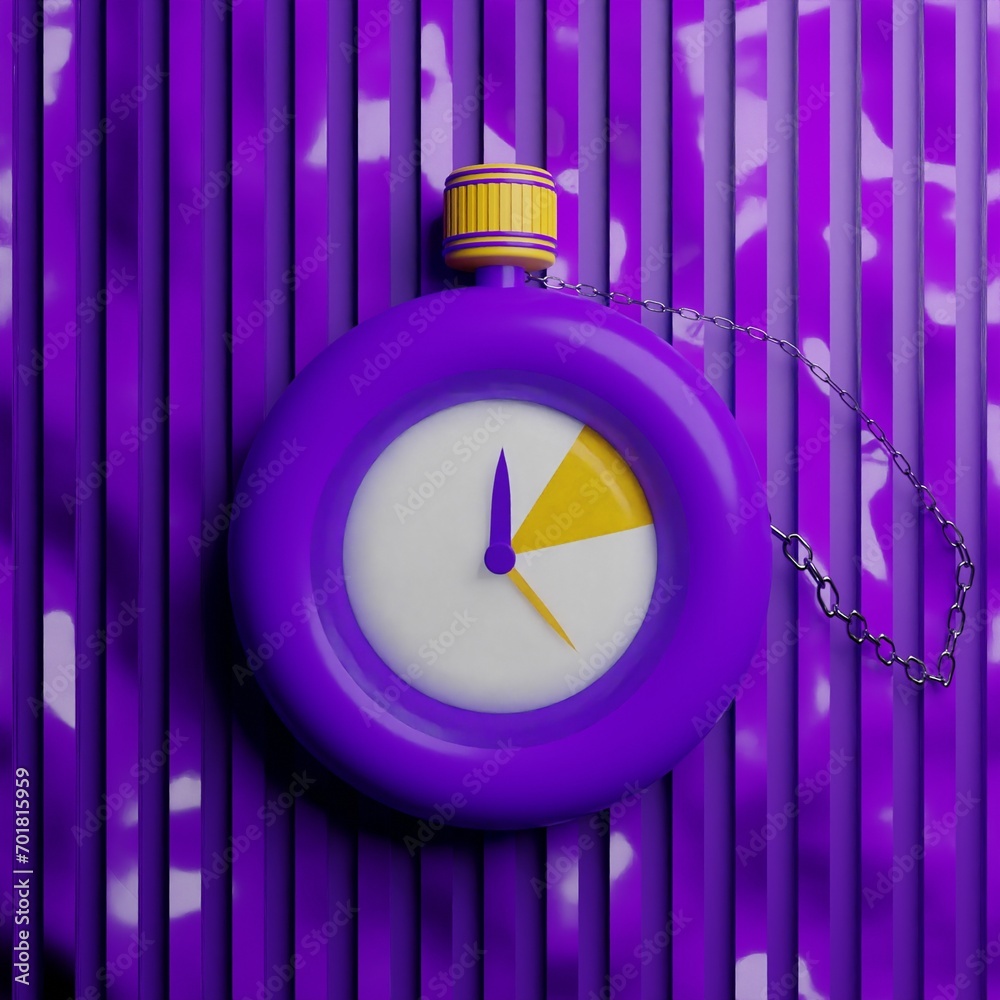 3D realistic and glossy stop watch design with a creative and beautiful ...