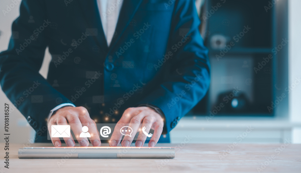 customer service Contact us or Customer support hotline concept ...