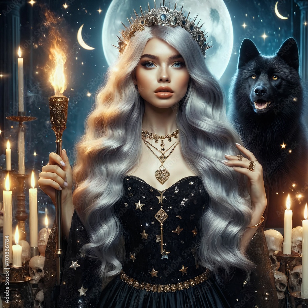 Hecate goddess of magic, the moon, animals, necromancy. Titan and ...