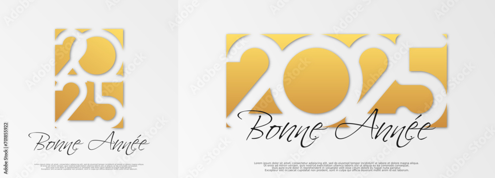 Bonne année - meilleurs vœux 2025 - vecteur pour affiche, bannière ...