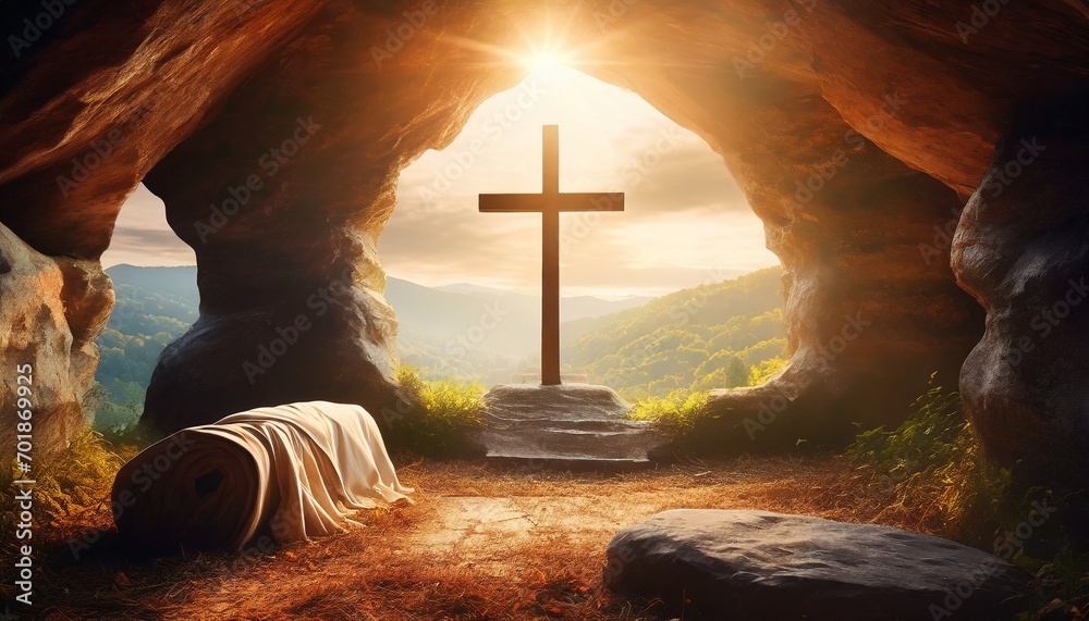 Depiction of Jesus Christ Ressurection on Easter - Tomb of Jesus Christ ...