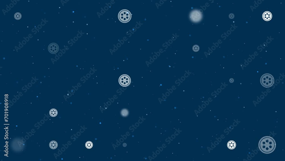 Template animation of evenly spaced optic cable symbols of different ...