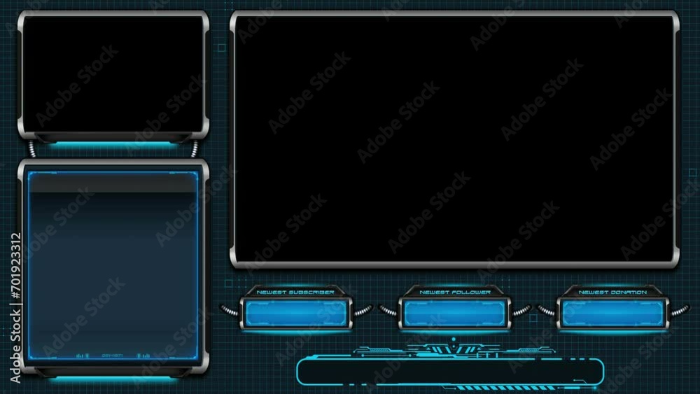 Z3 hi-tech futuristic stream overlay that features a transparent face ...