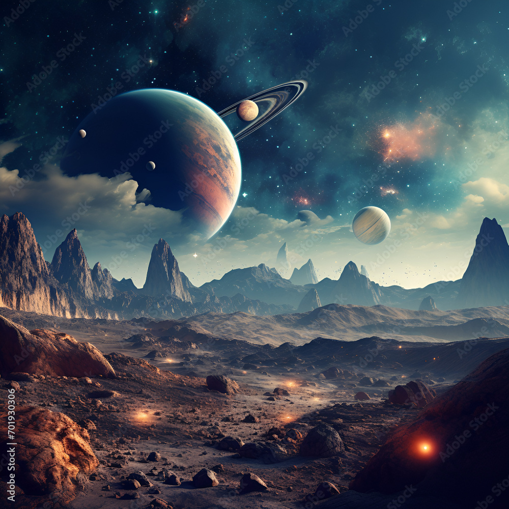 Weltall Sterne Planeten Universum Magisch Sonne Lichter Space Stars ...