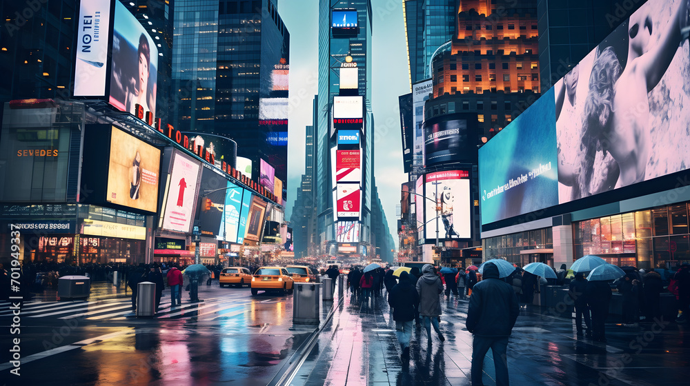 State-of-the-art digital billboard in Times Square displaying high ...