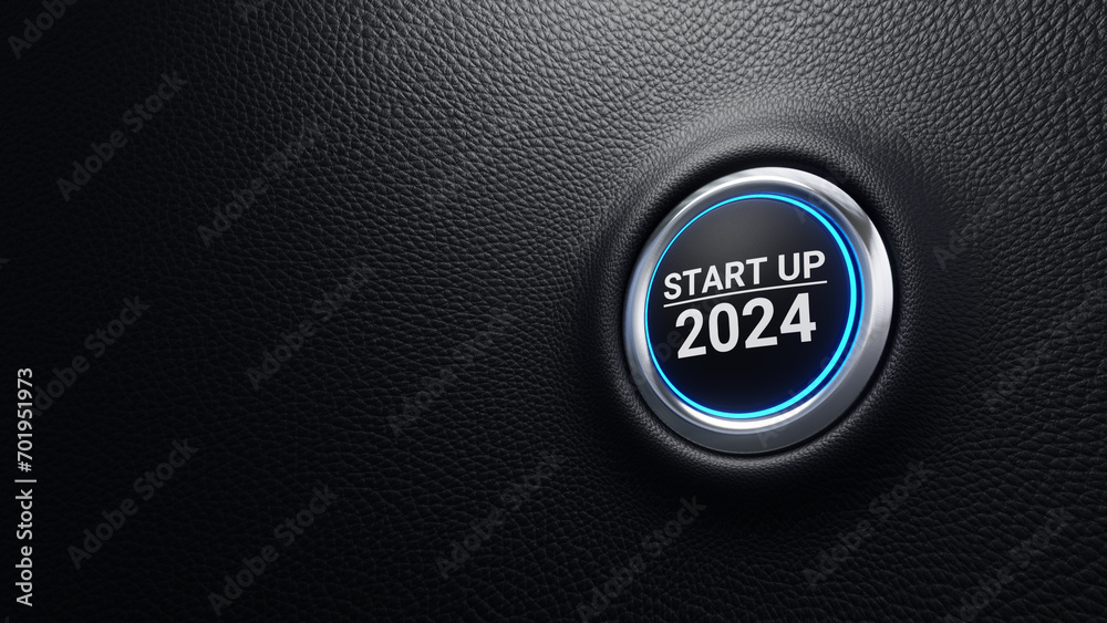 Start Up 2024 push button. Planning, start, career path, business ...