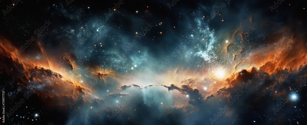 Supernova background wallpaper. Colorful space galaxy of cloud nebula ...