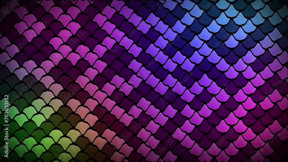 Animated 3D waving cloth texture. Liquid holographic background. Smooth ...