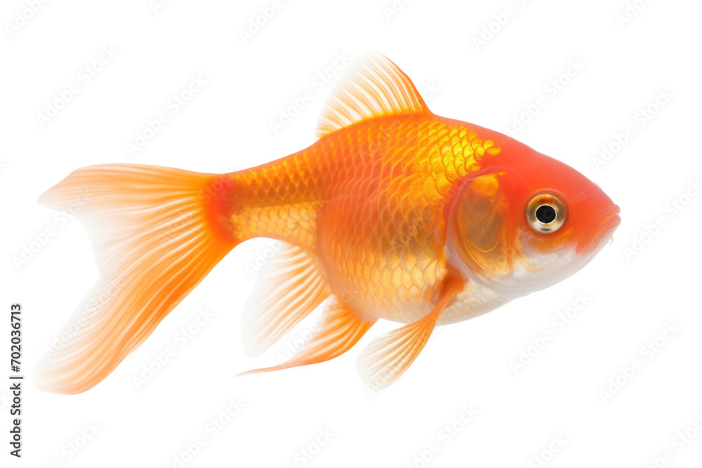 Beautiful fat goldfish Isolated on transparent background. PNG file ...