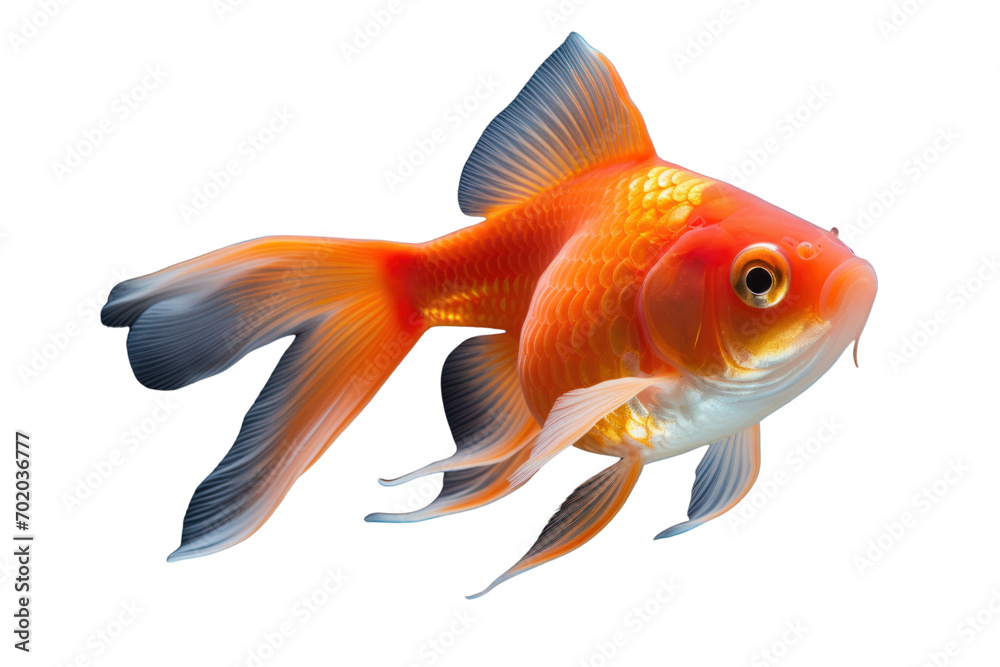 Beautiful fat goldfish Isolated on transparent background. PNG file ...
