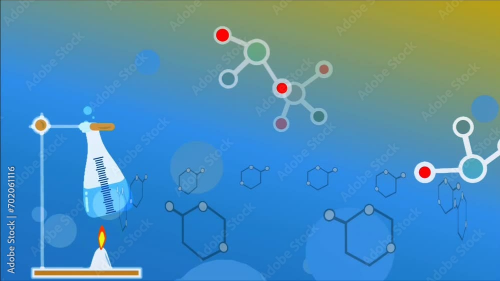 Animated icon of the research chemistry laboratory. Background ...