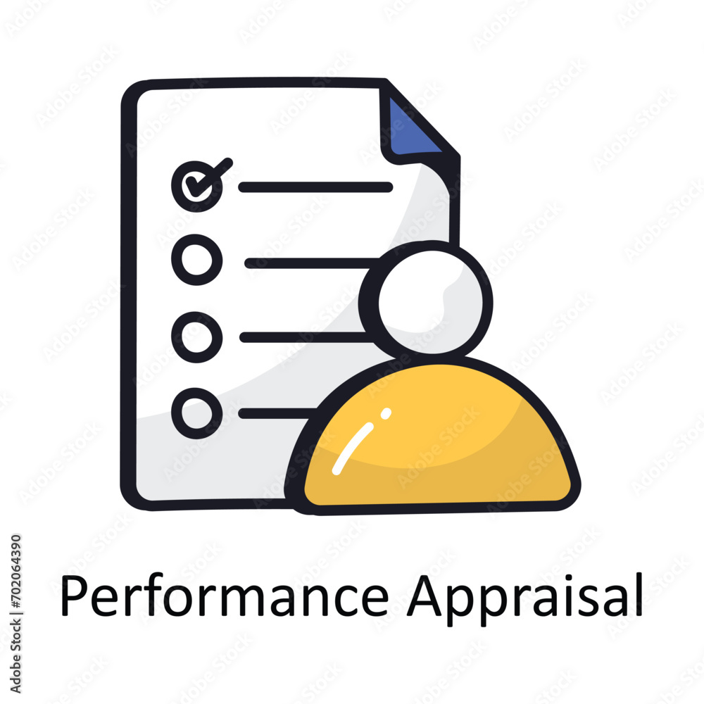 Performance Appraisal vector filled outline doodle Design illustration ...