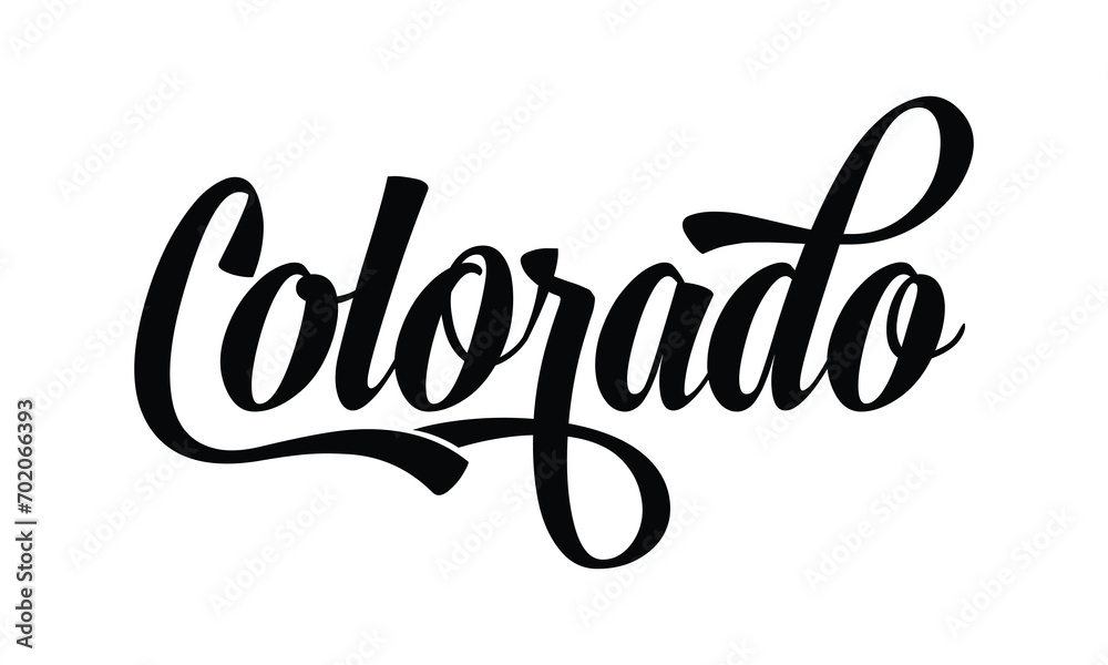 Colorado hand lettering design calligraphy vector, Colorado text vector ...