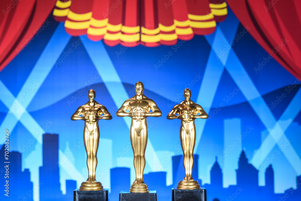 Oscar Oscars statuette trophée laureat prix cinema Hollywood Stock ...