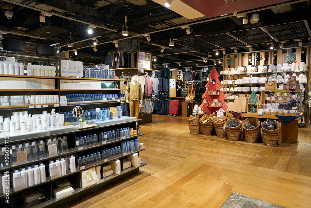 SINGAPORE - NOVEMBER 06, 2023: goods displayed at Muji store in ...