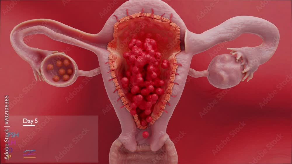 Menstrual cycle hormones and changes, animation Stock Video | Adobe Stock