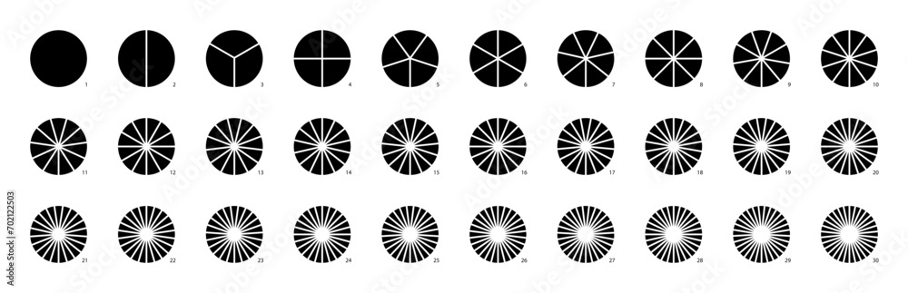 Circle pie chart infographics. Pizza part slice graph vector diagram ...