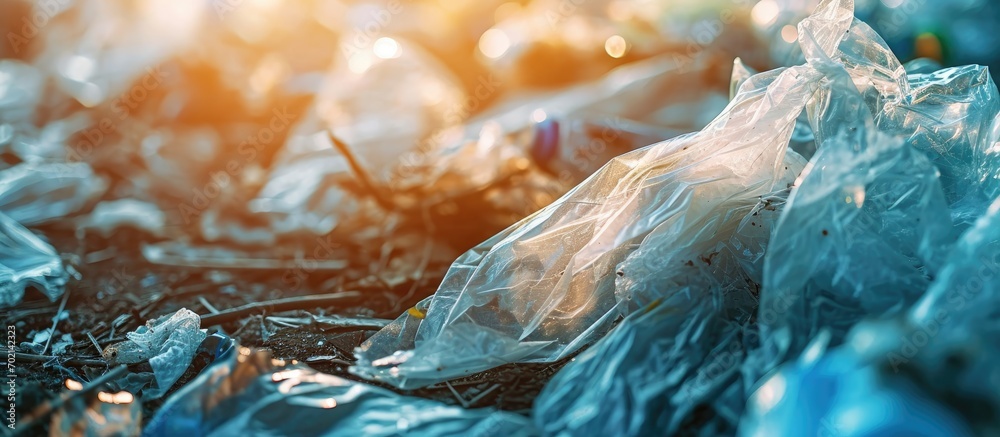 Cellophane and plastic packaging waste background Problems of waste ...