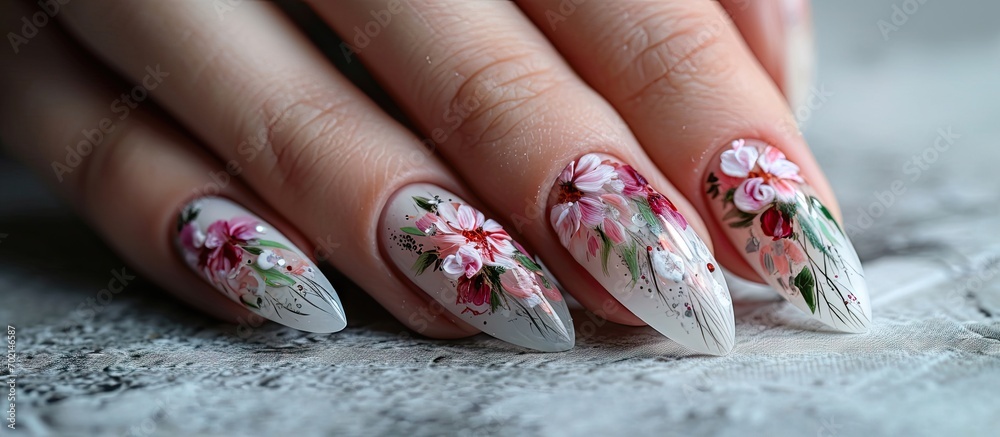 Exclusive nail designs in the color of the fur The gel Polish Painted ...