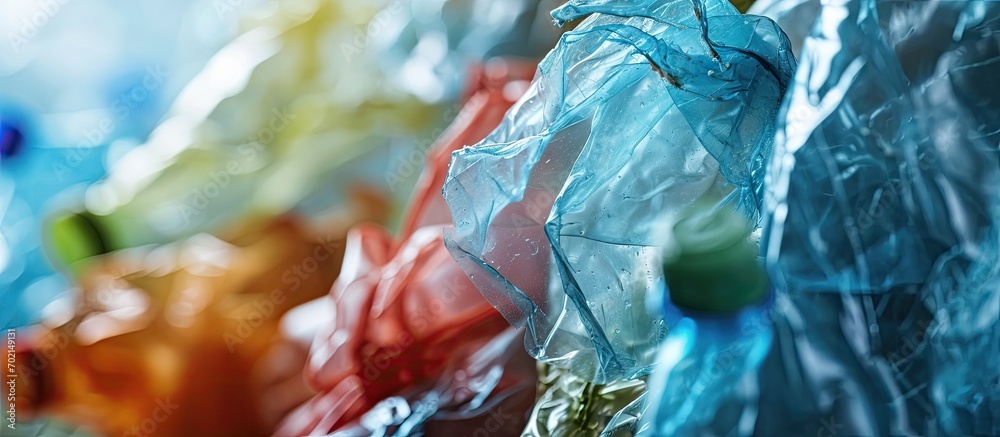 Cellophane and plastic packaging waste background Problems of waste ...