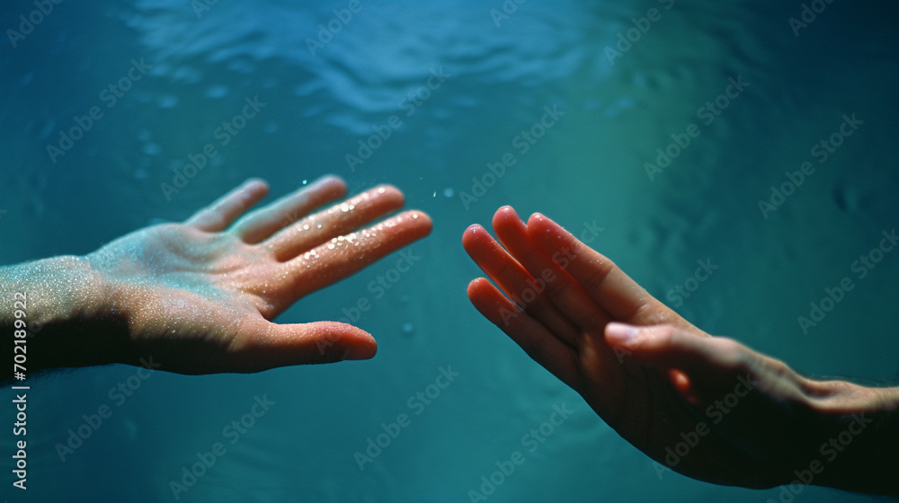 An emotive image of hands reaching out to offer support, symbolizing ...