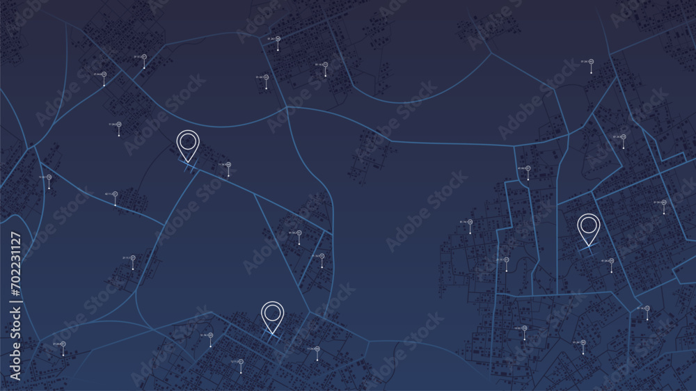Graphic visualization background data on map graph wit poi. Abstract ...