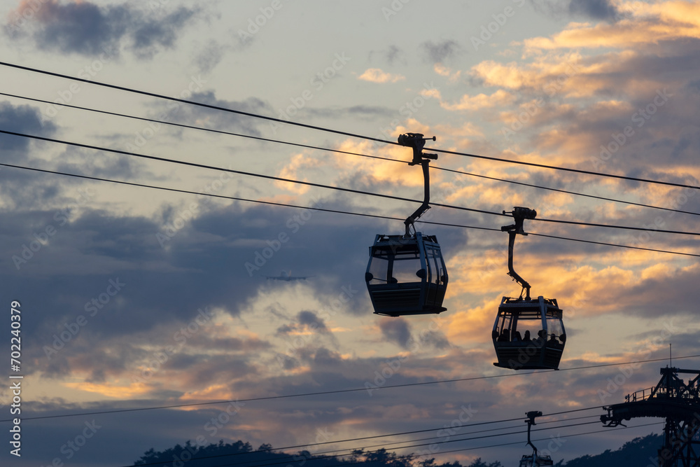 2023 Dec 30,Hong Kong.Ngong Ping 360 cable car on Tung Chung ,Lantau ...