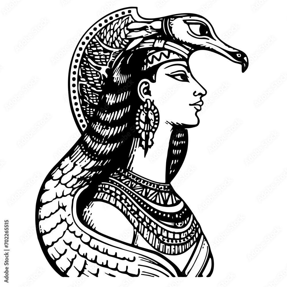 Egypt Wadjet goddess, Snake goddess of Lower Egypt Stock-Vektorgrafik ...