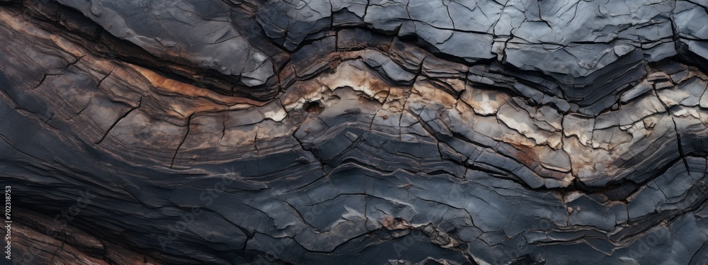 Textured Slate Rock Surface with Natural Patterns. Close-up of a slate ...