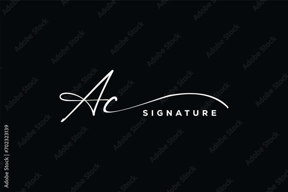 AC initials Handwriting signature logo. AC Hand drawn Calligraphy ...
