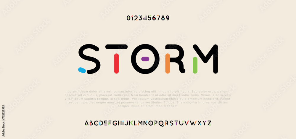 Storm Thin serif font in modern style, this typeface has a big set of ...