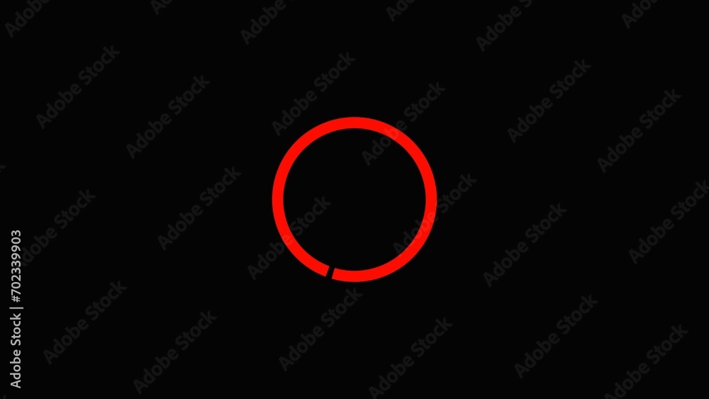 Abstract beautiful red color loading bar circle frame illustration load ...