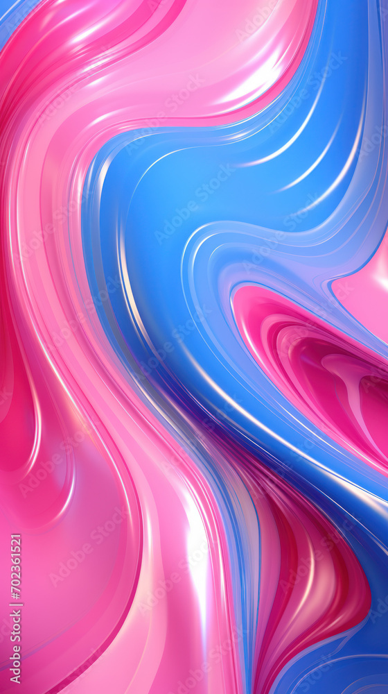 pink purple blue metallic chrome liquid texture smooth flowing waves ...