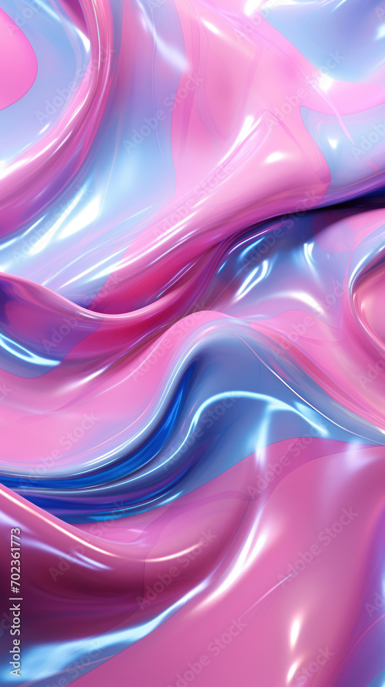 pink purple blue metallic chrome liquid texture smooth flowing waves ...