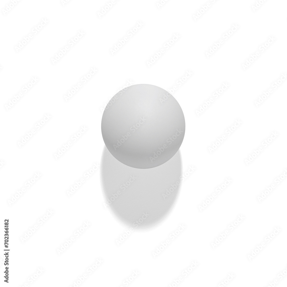 Ping pong ball forming modern abstract shape, with transparent ...