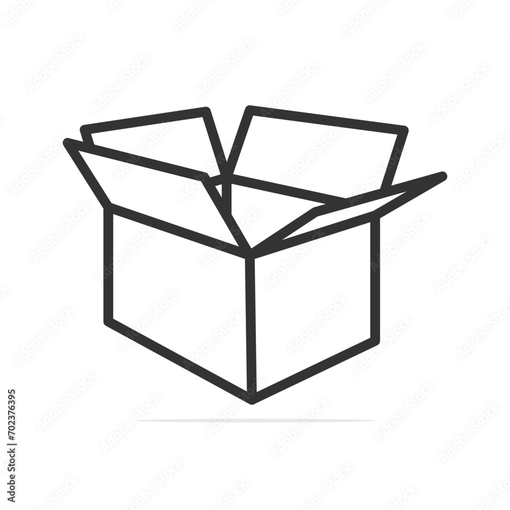 Cardboard Boxes side View vector illustration. Business and cargo ...