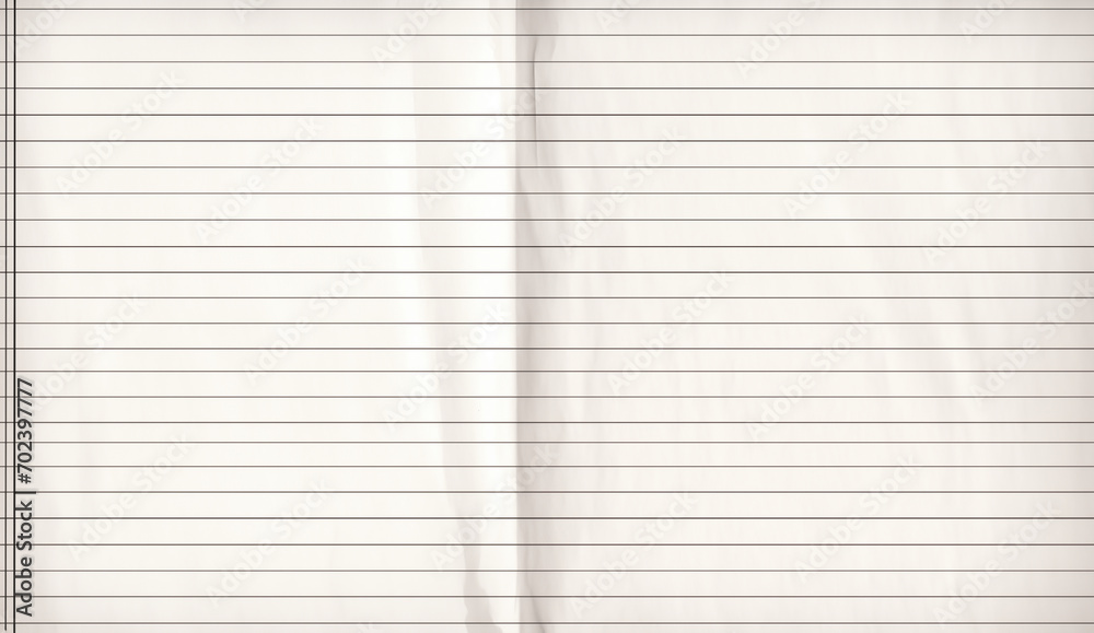 wide format lined paper background with a fold in the middle and a ...