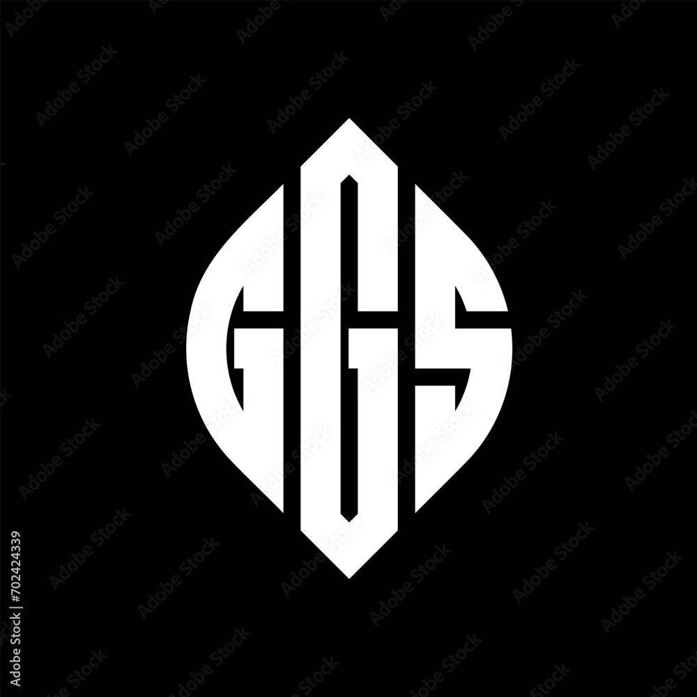 GGS circle letter logo design with circle and ellipse shape. GGS ...