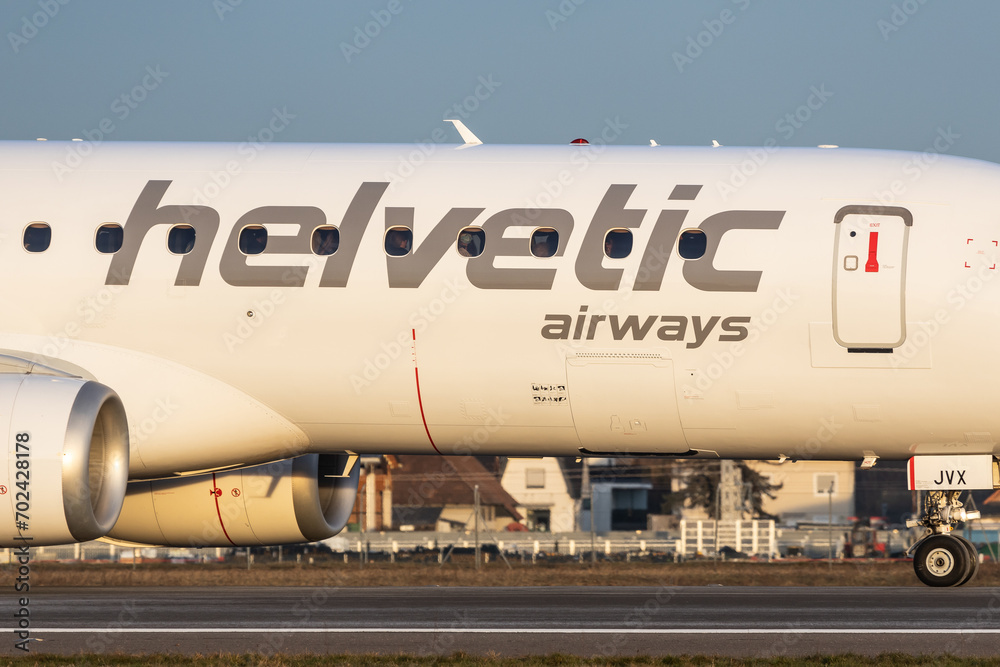 Graz, Austria - December 29, 2023: Helvetic Airways from Switzerland ...