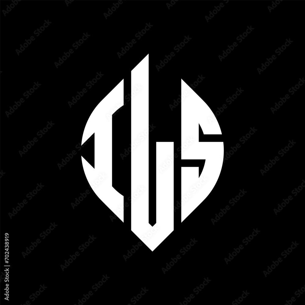 ILS circle letter logo design with circle and ellipse shape. ILS ...